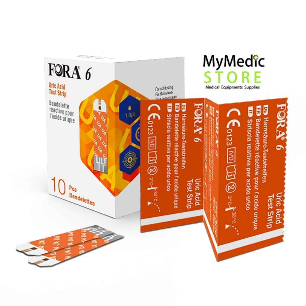 Fora 6 Connect 6 Plus Uric Acid Test Strips 10s (Original) | Shopee ...