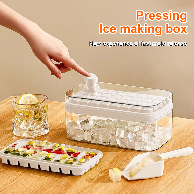 Summer ice cube mold press ice grid home refrigerator homemade ice ...