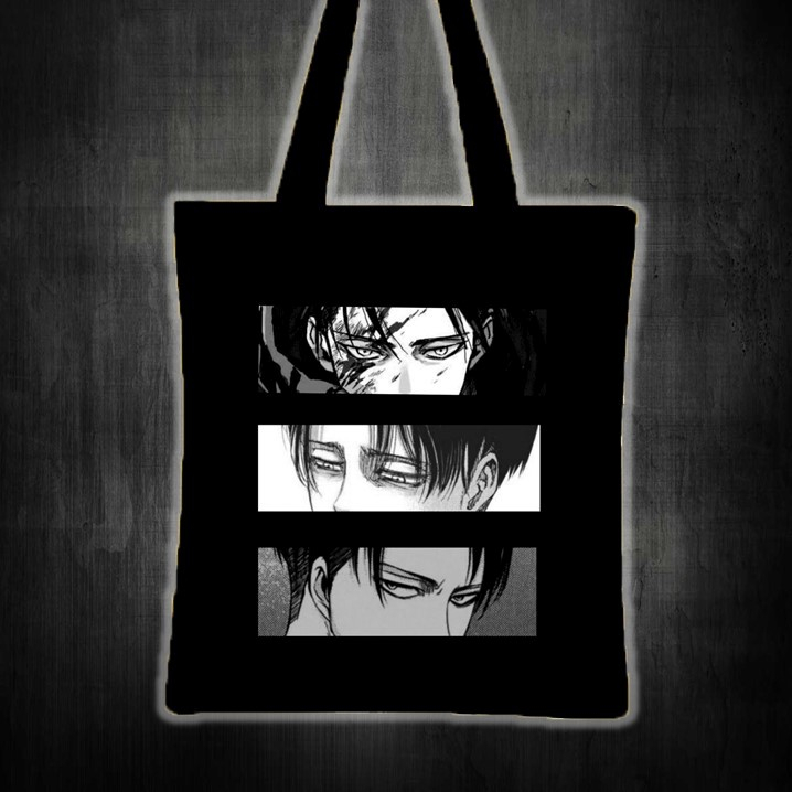 CAPTAIN LEVI ACKERMAN AOT Printed tote bag canvas | Shopee Malaysia