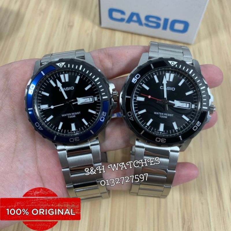 100% ORIGINAL CASIO ANALOG MTD-125D-1A1VDF / MTP-125D-1A2VDF | Shopee ...