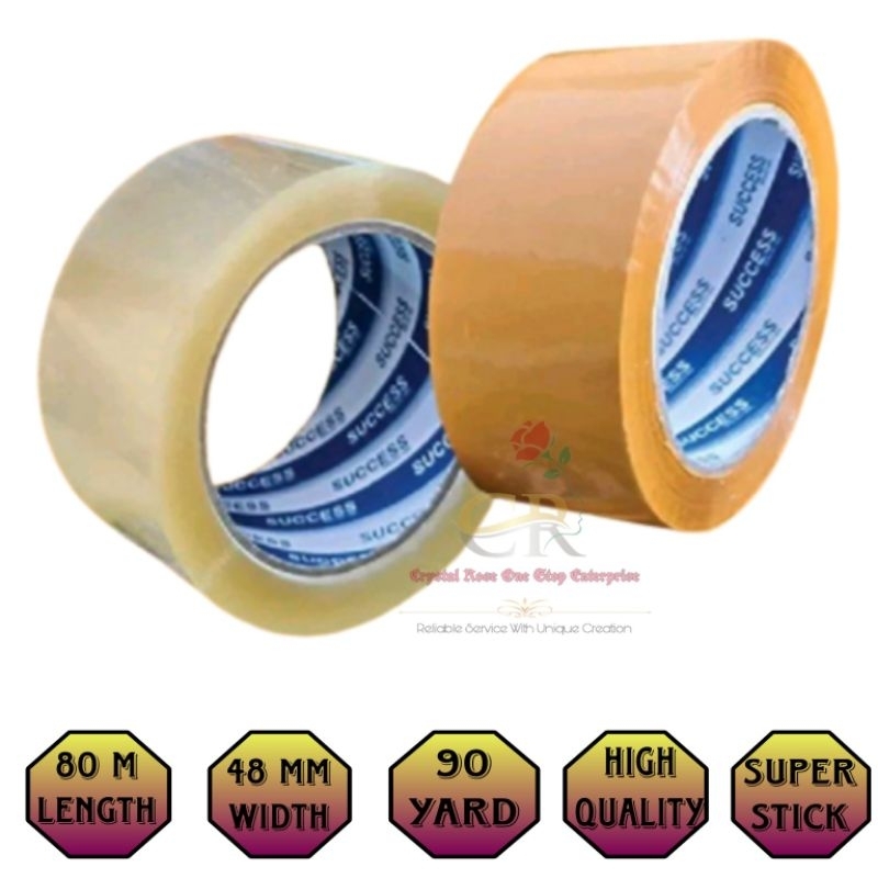 Opp Tape 48 mm×90 Yards-Packing Material (Brown/Clear) | Shopee Malaysia