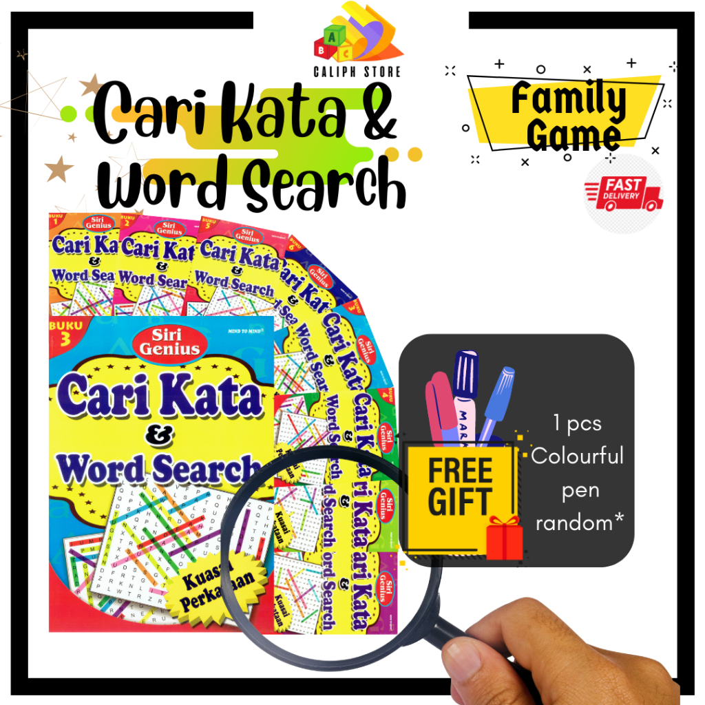 Buku Cari Kata & Word Search Book Kuasai Perkataan Bahasa Melayu dan ...