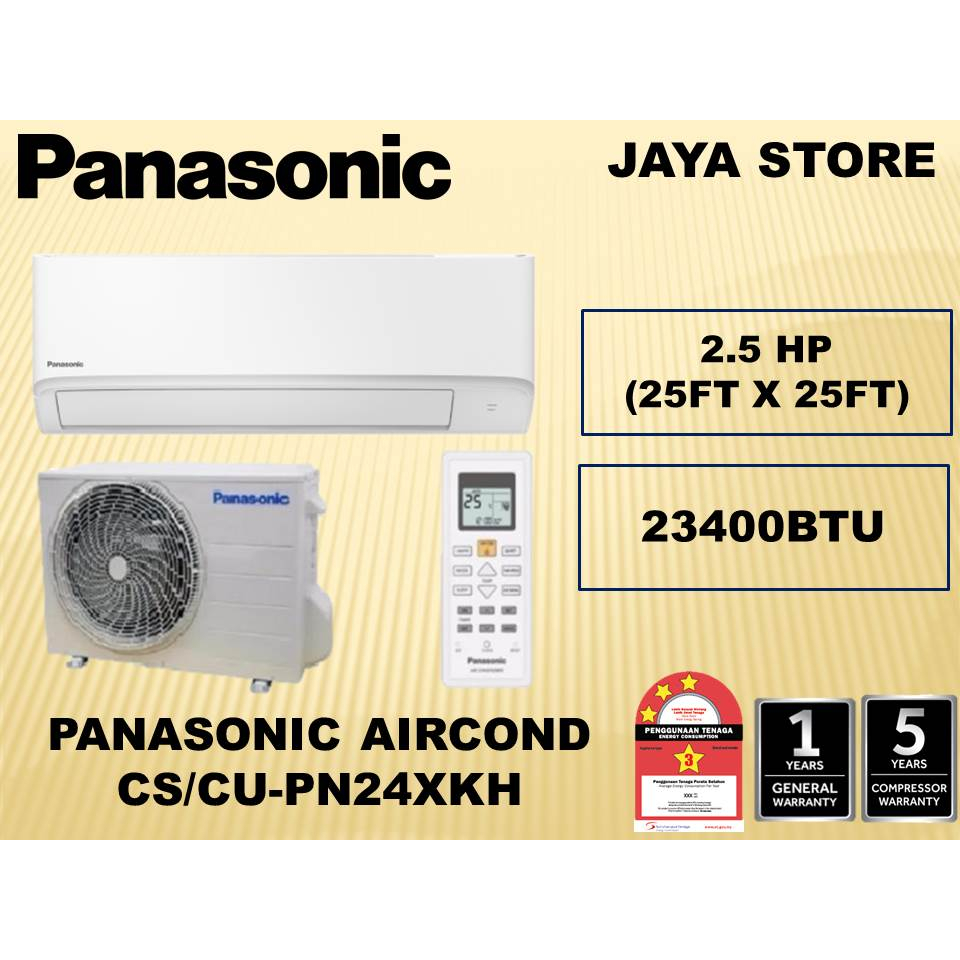 Panasonic R32 Non-Inverter Air Conditioner PN9WKH(1Hp) / PN12WKH(1.5Hp ...