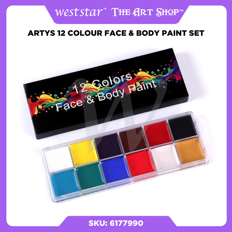 [Weststar TAS] ARTYS 12 Colour Face & Body Paint Set | Shopee Malaysia