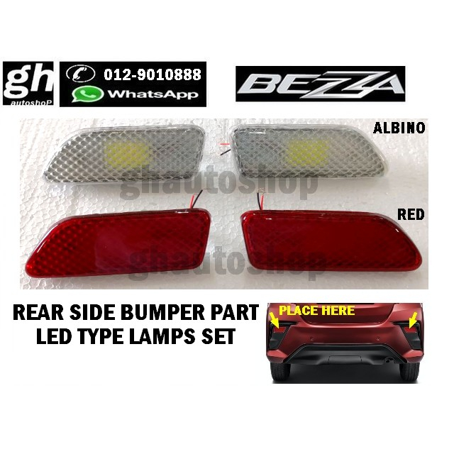 BEZZA Yr 2019 rear side bumper part LED type lamps set (2pcs) | Shopee ...