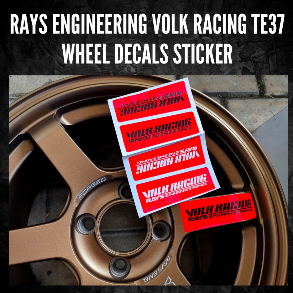 RIM STICKER RAYS VOLK RACING TE37/ sticker kereta | Shopee Malaysia