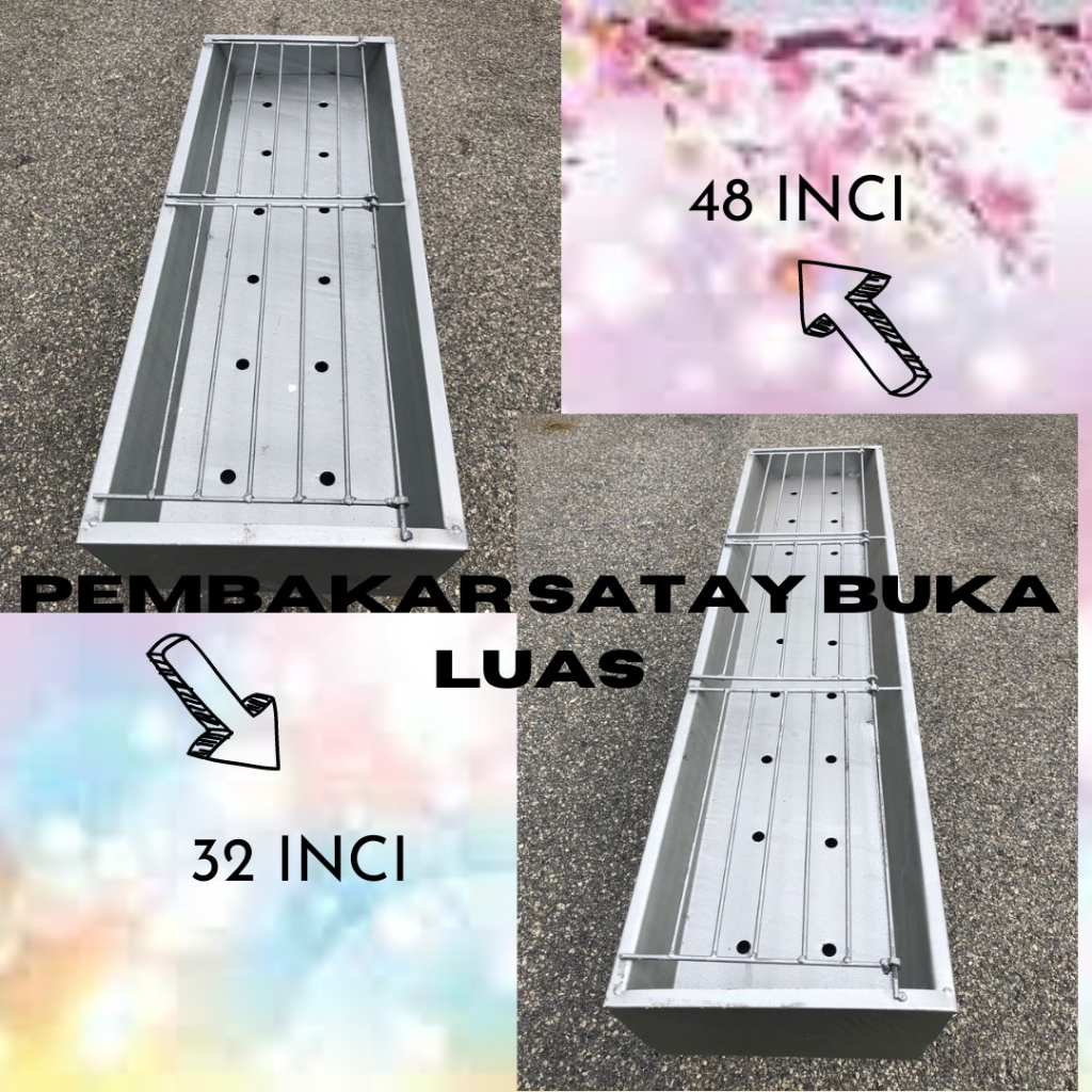 SATAY BUKA LUAS 32" DAN 48" / TEMPAT BAKAR SATAY / LOKCHING | Shopee ...
