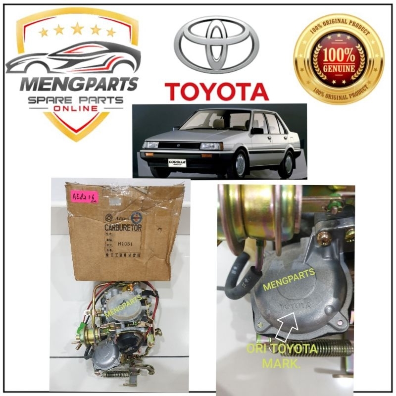 ORIGINAL AISIN MADE IN JAPAN TOYOTA COROLLA AE82 1.6 1985Y CABURATOR ...