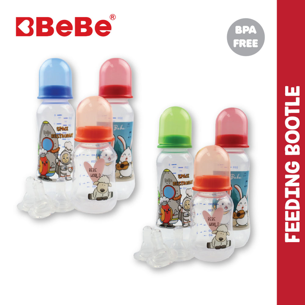 BEBE Baby Unisex Slim Standard Neck Feeding Bottles 3 in 1/ Botol Susu ...