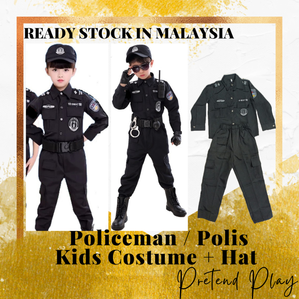 Kids Costume - Cosplay Occupation Uniform Career Day For Police ...