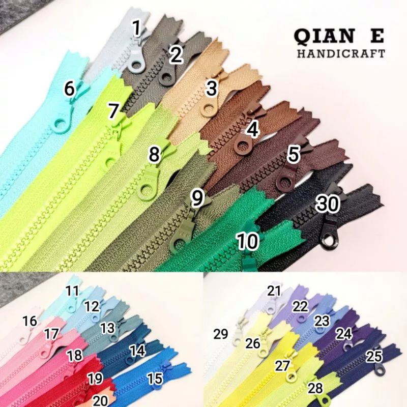 YKK Resin Plastic Zipper _colorful_length10/12/15/18/20/25/30/35cm ...