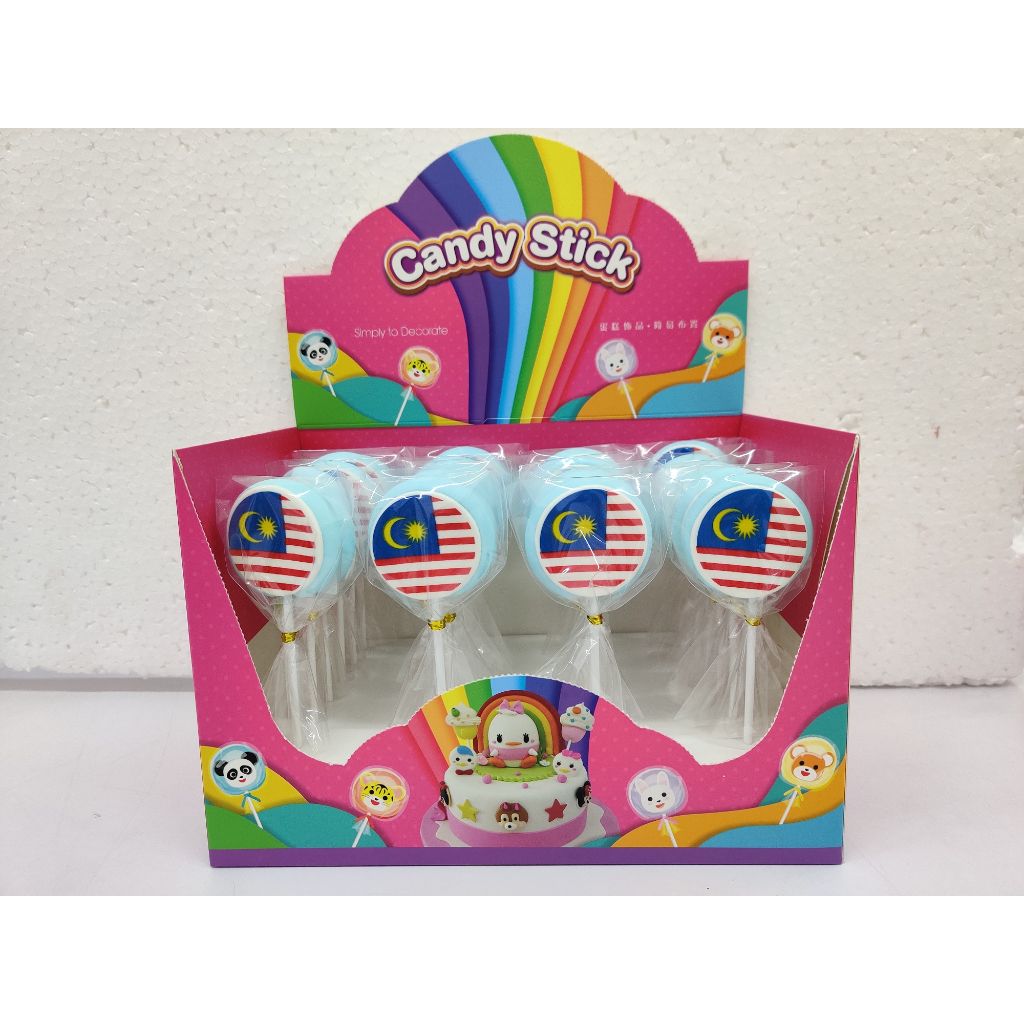 ReadyStock SweetWonder Candy Merdeka Party Lollipop Stick 1pcs Flag ...