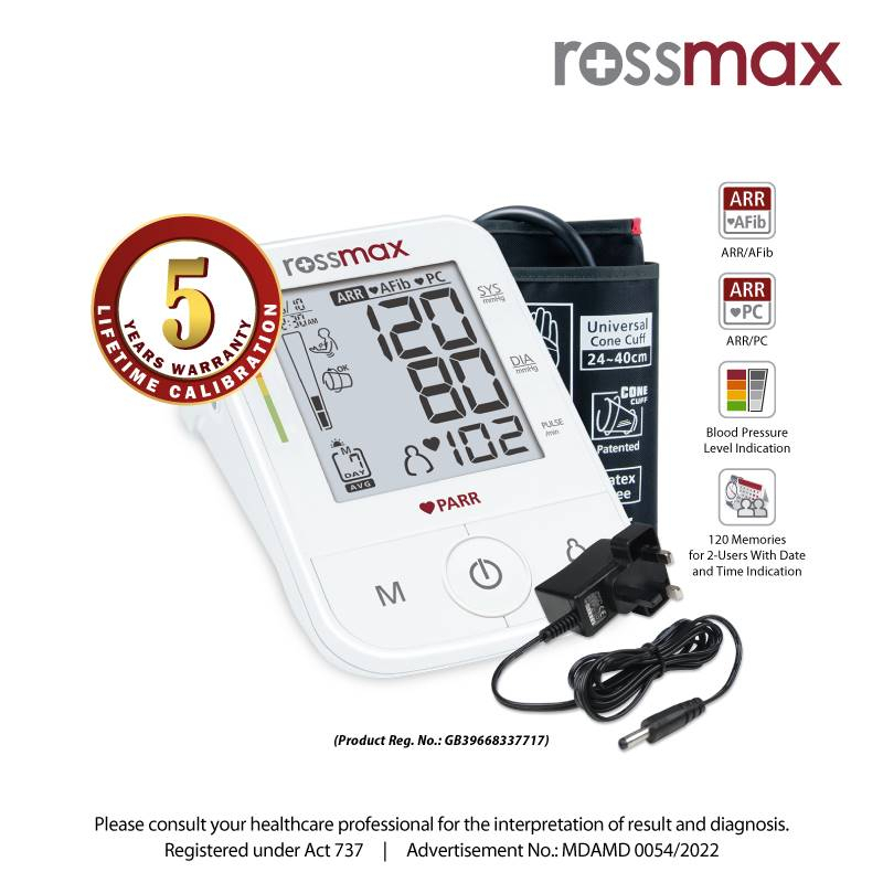 ROSSMAX BLOOD PRESSURE MONITOR X5 (5 years warranty) [Authentic] (GTG ...