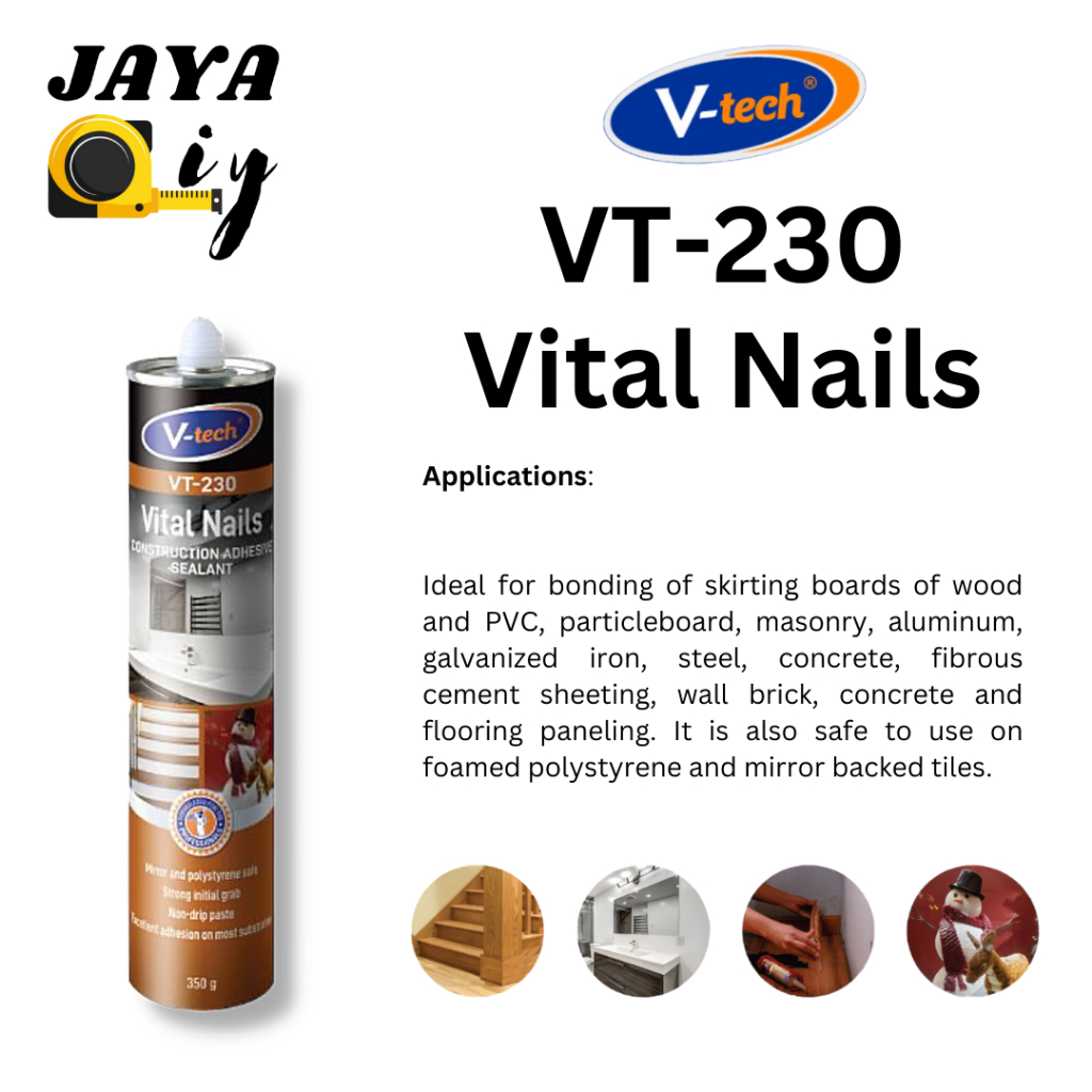 VTECH - VITAL NAIL VT-230 Vital Nail Construction Adhesive Sealant ...