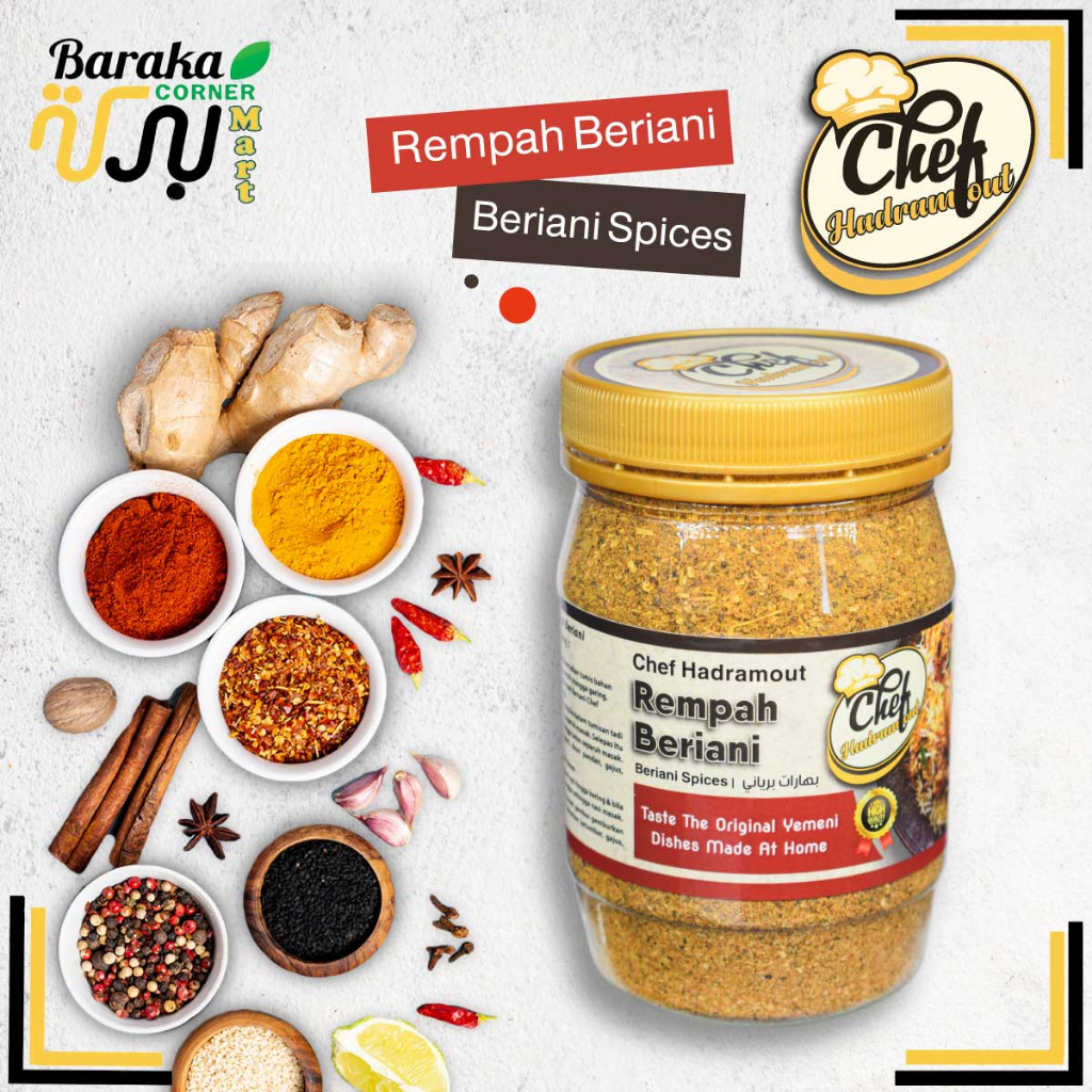 Rempah Nasi Arab beriani | Beriani Rice Spices | Chef Hadramout ...