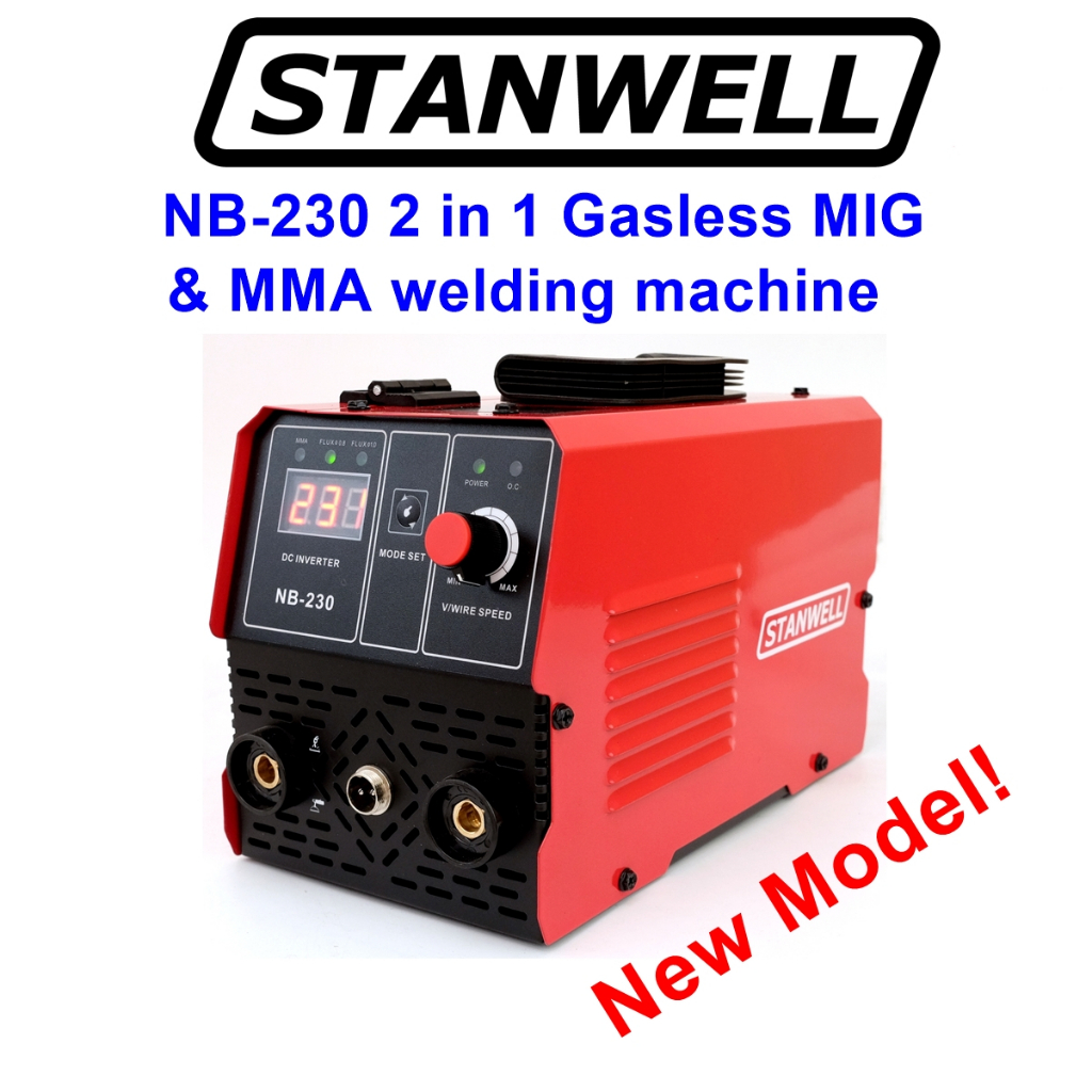Stanwell NB-230 2 in1 Gasless MIG & MMA welding machine (MIG tak pakai ...