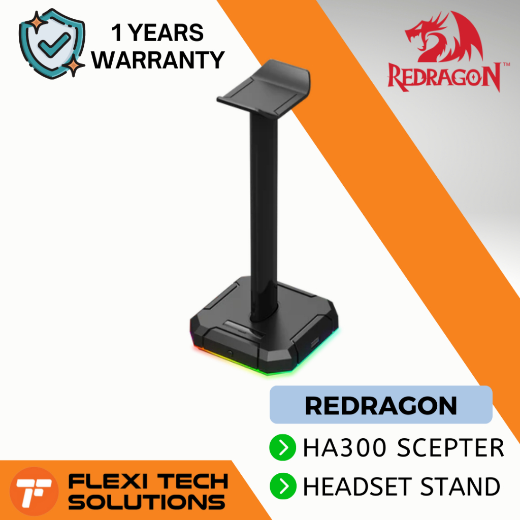 Flexi Tech REDRAGON HA300 Scepter Pro Headset Stand RGB Backlit ...