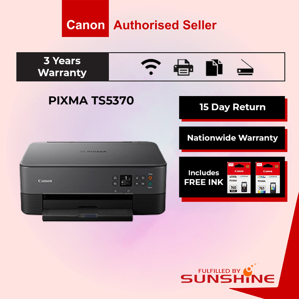PIXMA TS5370A Compact Wireless Photo All-In-One with 1.44" OLED TS5370 ...