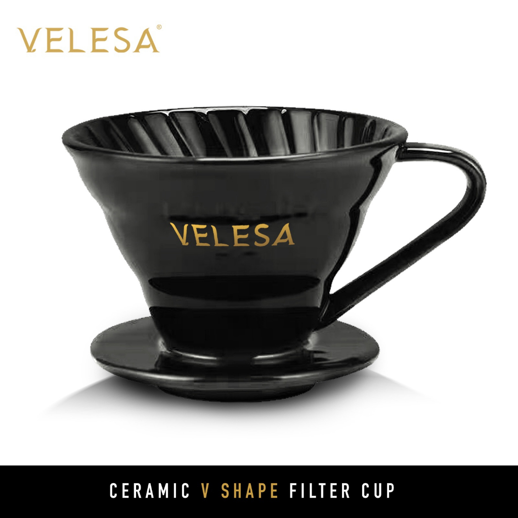 Velesa V60 Ceramic Coffee Dripper Coffee Drip Filter Cup Pour Over ...