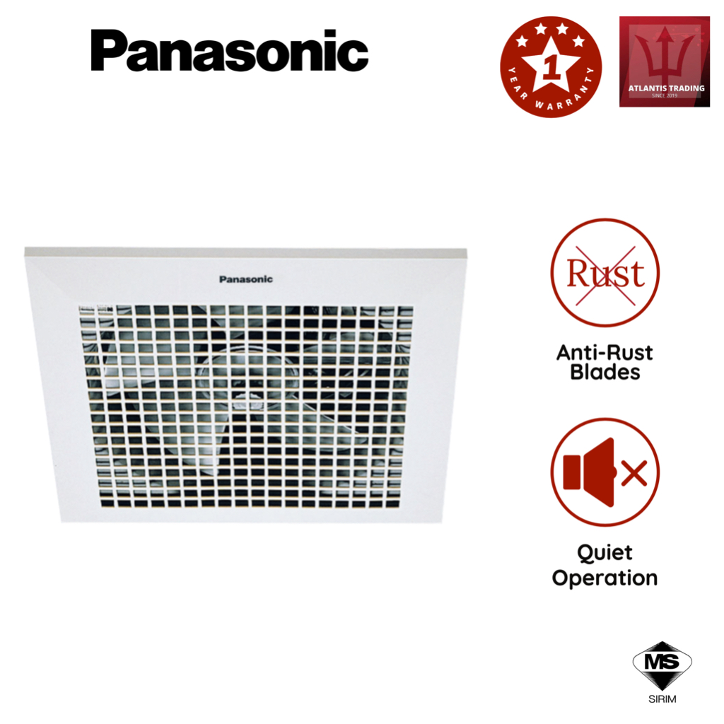 Panasonic Ventilation Fan FV-25TGU3 (10") Ceiling Mount Exhaust Fan 抽风机 ...