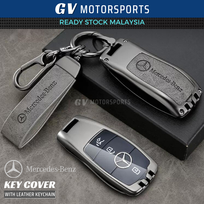 READY STOCK Mercedes Benz Key Cover Case Car Zinc Metal Suede Fob ...