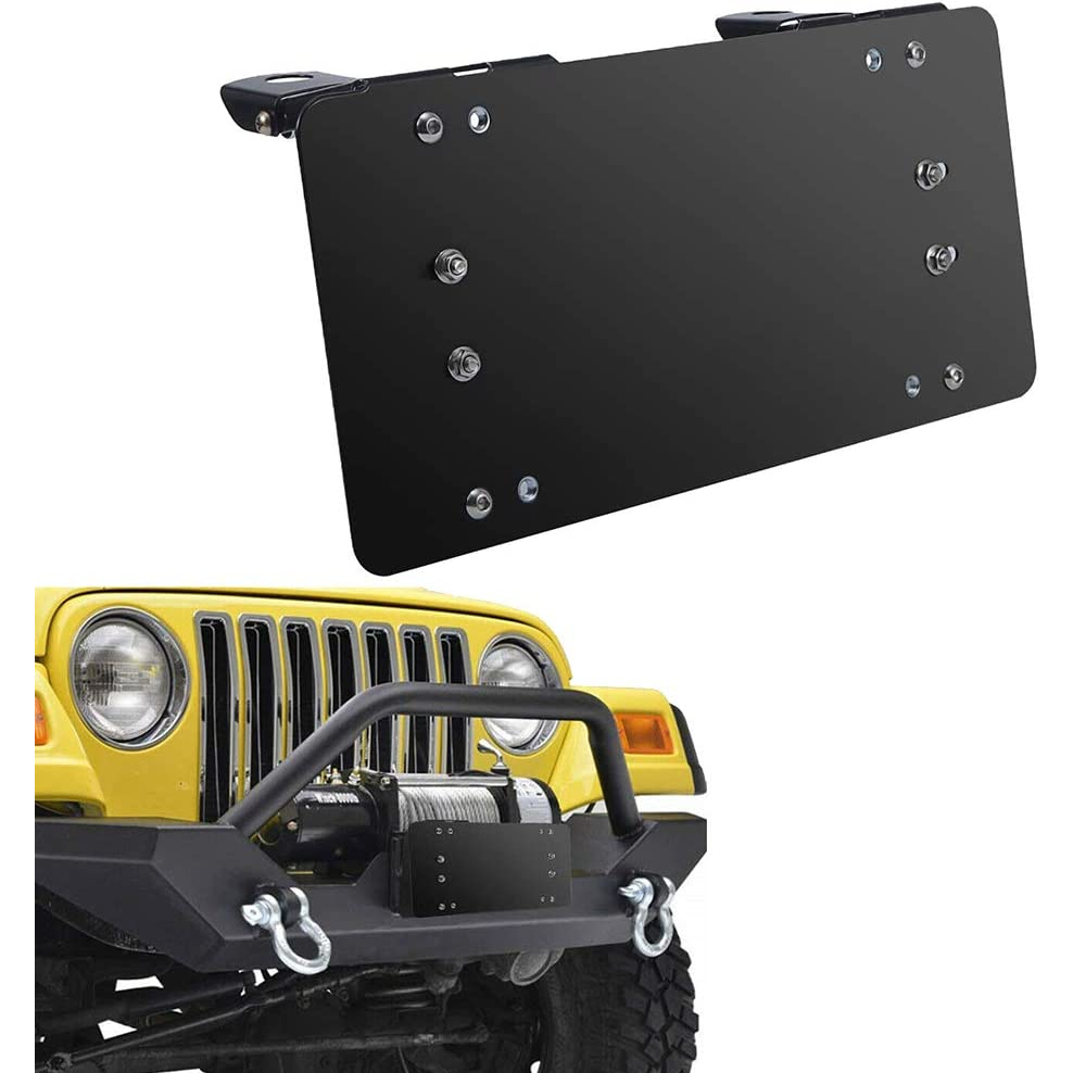 Flip Up License Plate Mount Winch Roller Fairlead Mounting Bracket 8 3/ ...