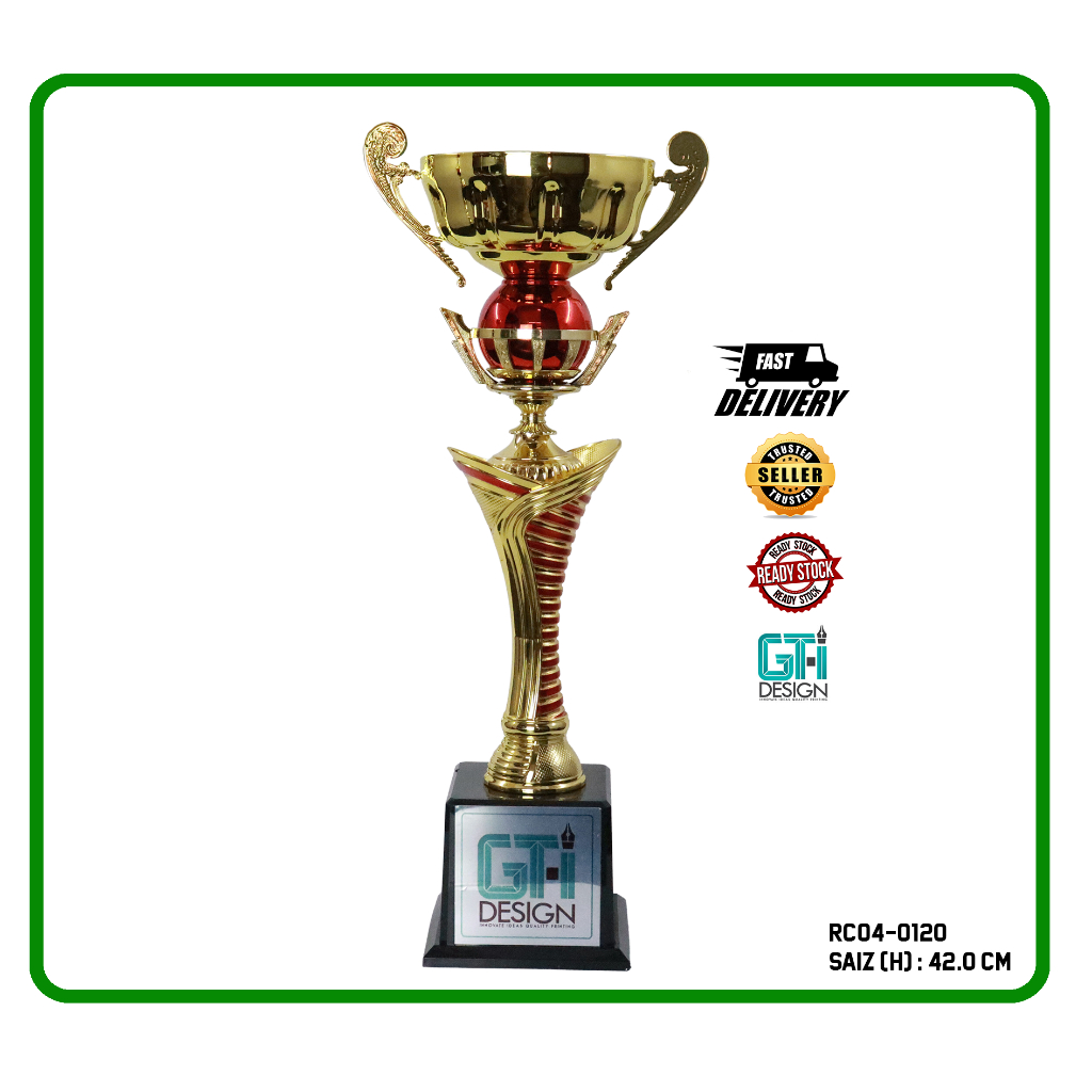 Piala Trofi Pusingan t & Metal Cup Top Exclusive ( TAPAK BERAT & PRINT ...