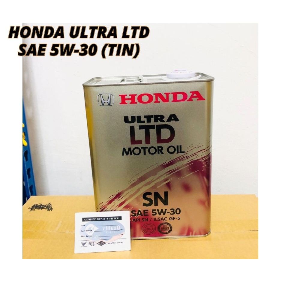 Honda Ultra LTD Engine Oil 5W30 4L Minyak Hitam + Oil Filter Honda ...