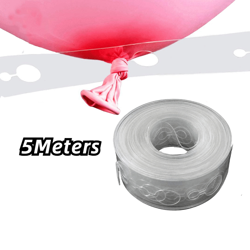 5M Balloon Chain Garland Strip Double Hole Balloons Tying Happy ...