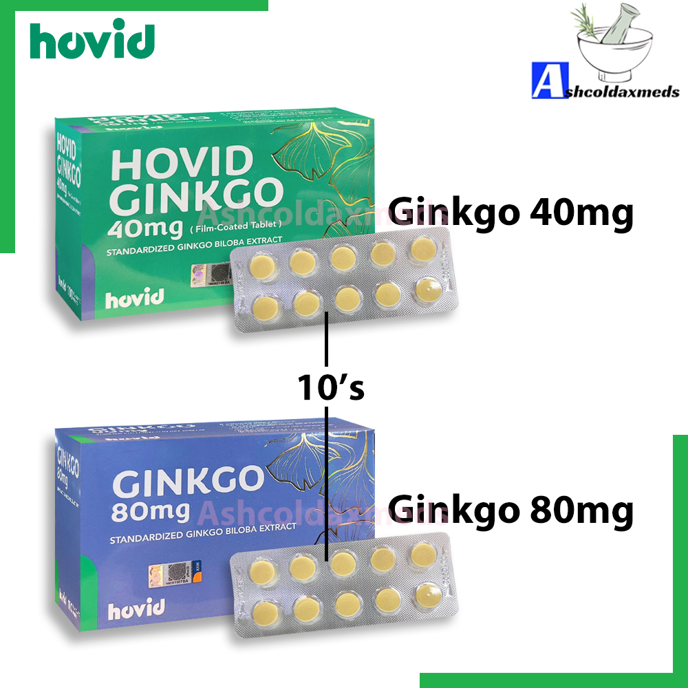 (1 STRIP) Hovid Ginkgo 40mg/80mg 10s | Shopee Malaysia