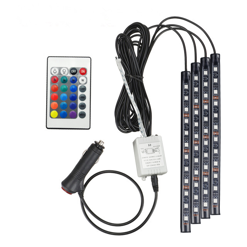 MKZ USB 4pcs Rgb Led Led Bawah Kaki Car Led Light Lampu Kaki Kereta Rgb ...