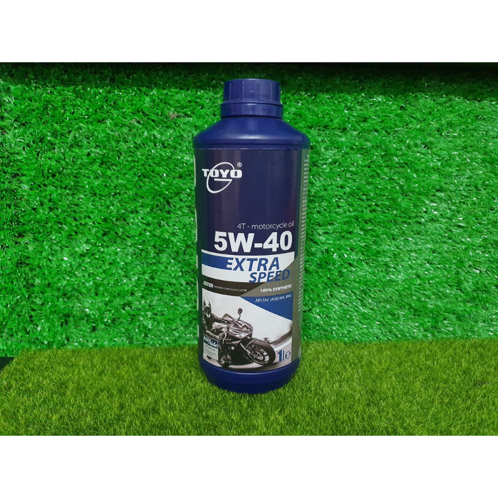 TOYO-G Extra Speed SAE 5W-40 4-Stroke Motorcycle 100% Synthetic Engine ...