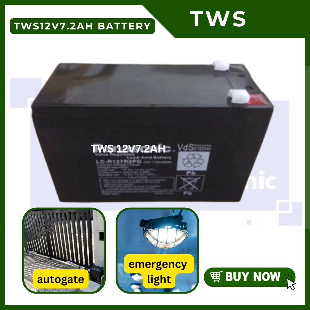 TWS 12v Battery |Rechargeable Battery 12V 7.2Ah Seal Lead Acid Battery ...