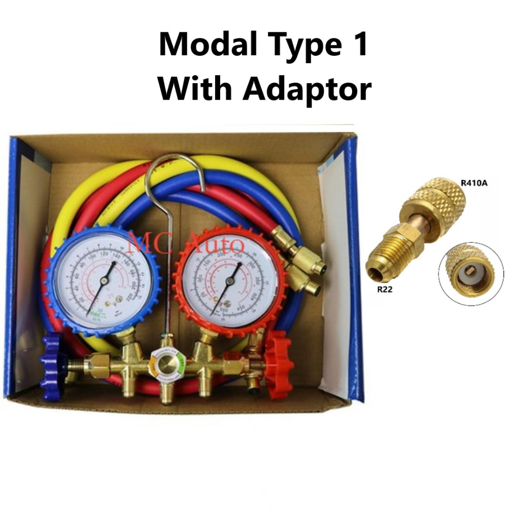 👍🏻High Quality👍🏻 Aircond Meter Set R410a R32 R22 R134A Air Cond Meter ...