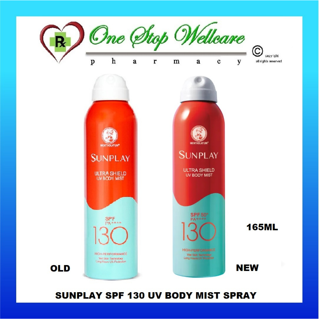 SUNPLAY ULTRA SHIELD SPF 130 UV BODY MIST SPRAY 165ML NEW EXP:01/2026) | Shopee Malaysia