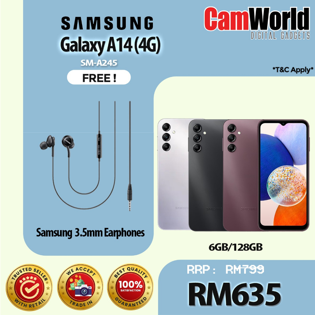 Samsung Galaxy A14 LTE ( SM-A145 )( 6GB + 128GB ) Package | Shopee Malaysia
