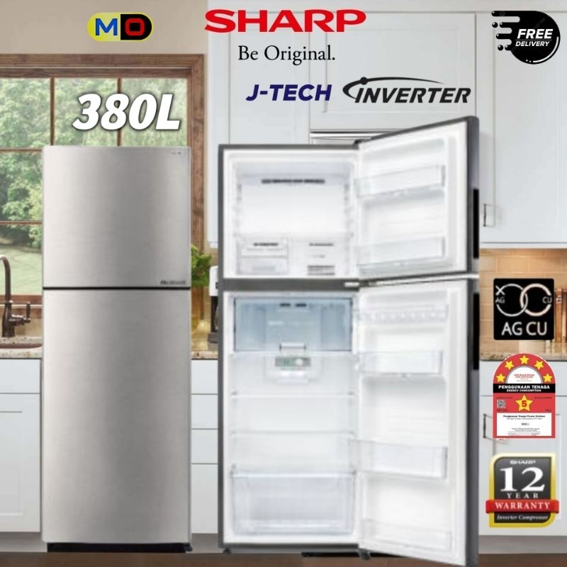 Sharp 380L Refrigerator Inverter SJ3822MSS | Shopee Malaysia