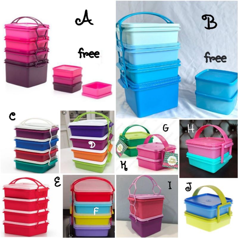 Tupperware Small Goody Box with Caroulier Double deep Double Sweet ...