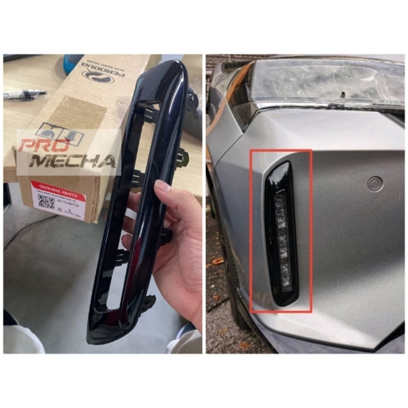 ORIGINAL MYVI 2020~2022 D51A FRONT BUMPER DAY LIGHT COVER RH/LH (BLACK ...