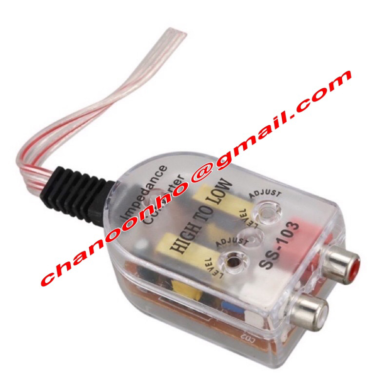 HIGH TO LOW RCA ADAPTOR HI TO LOW IMPEDANCE CONVERTER TO RCA CABLE ...