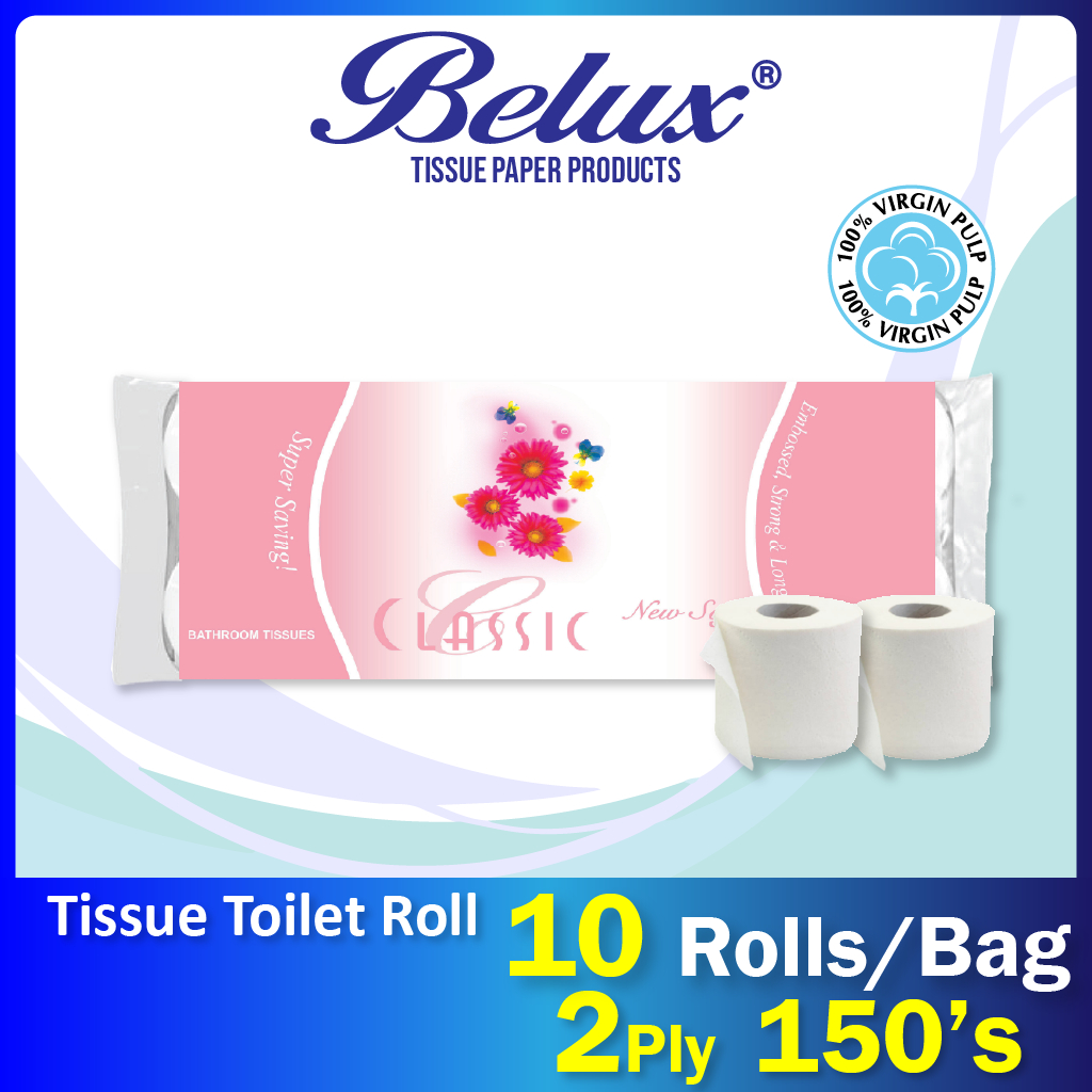 New Soft Toilet Tissue Paper Roll | 2 Ply | 150 Sheets x 10 Rolls x 1 ...