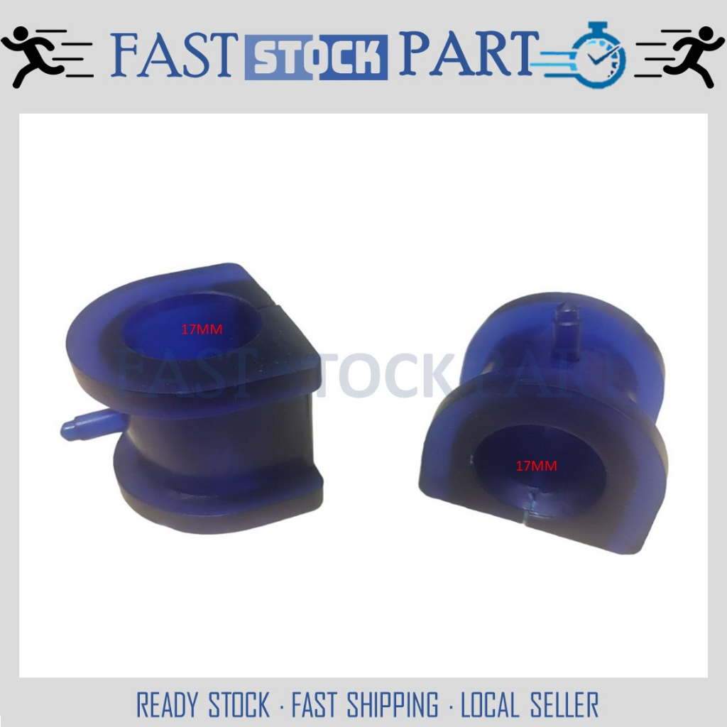 1PAIR FRONT STABILIZER BAR BUSH(17MM)(RUBBER/SILICONE) PROTON WIRA 1.3 ...