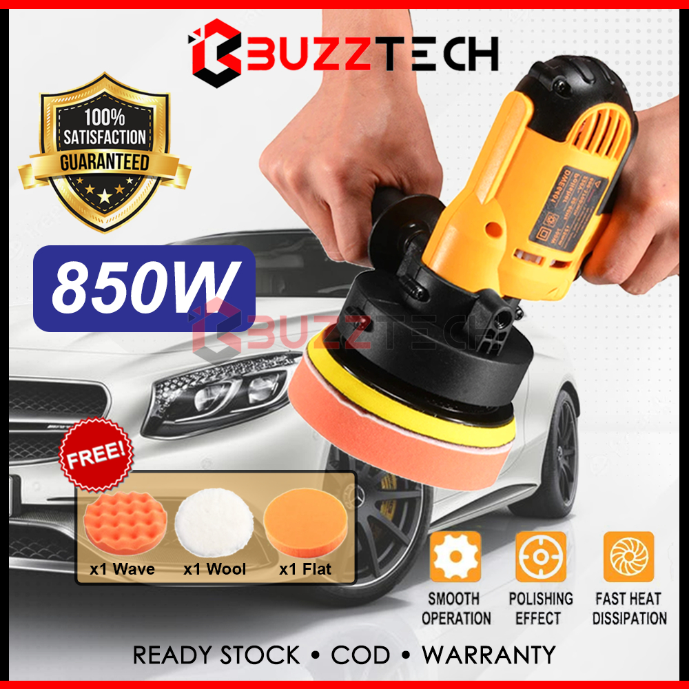 BuzzTech Professional 850W Electric Car Polisher Sander Buffer Car ...