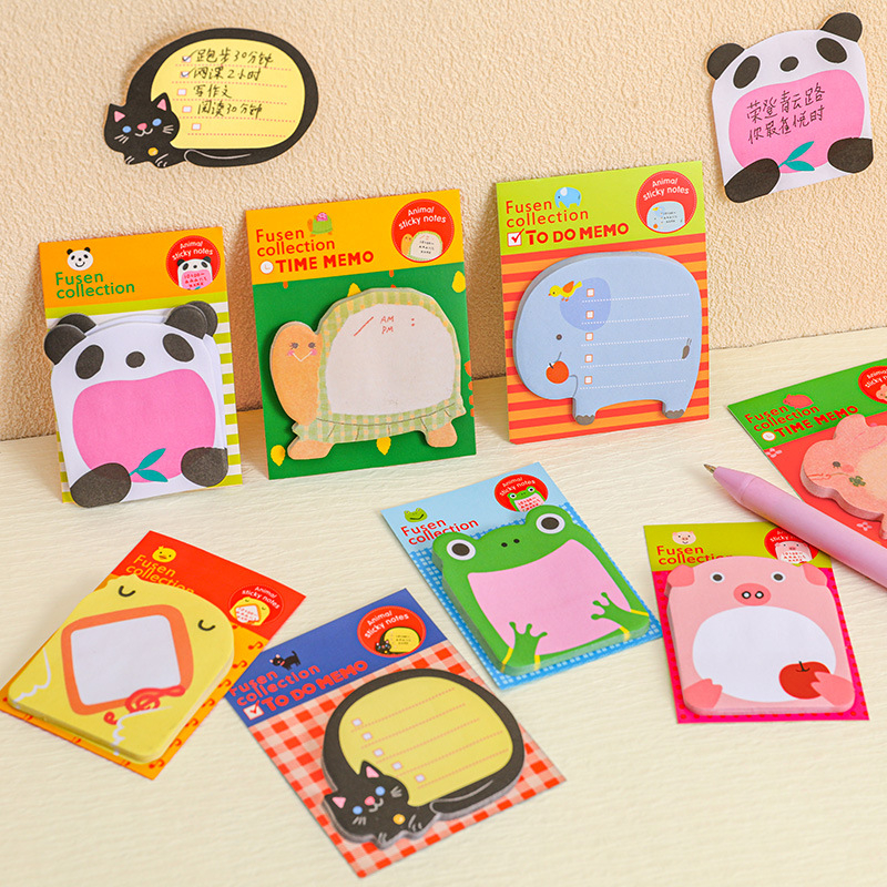 Cute Zoo Animal Shape Creative Sticky Notebook Sticky Note Pad Paper ...