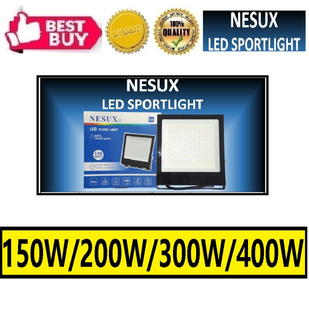 [NESUX] LED FLOOD LIGHT (150W/200W/300W/400W) - 6500K(Daylight) | Shopee Malaysia