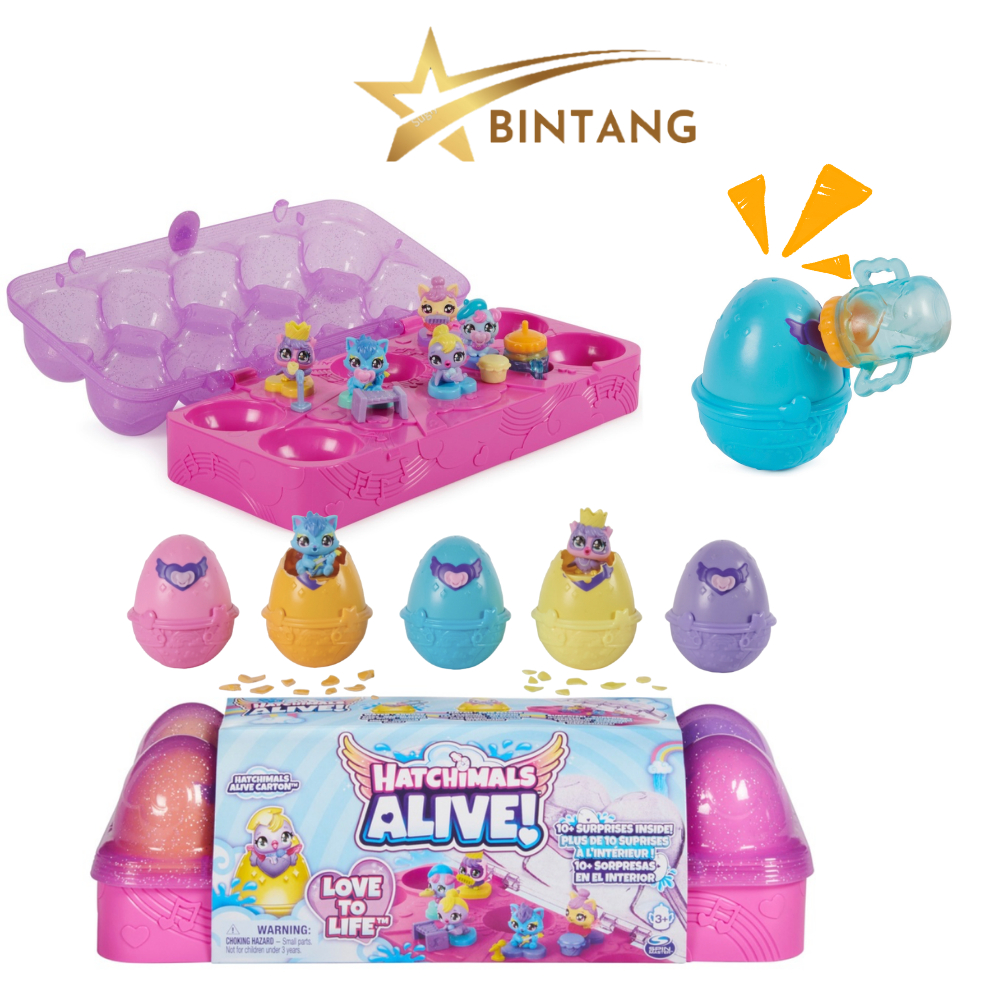 HATCHIMALS ALIVE EGG CARTON Toy Set Collect Egg Cute Girl Animal Pet ...