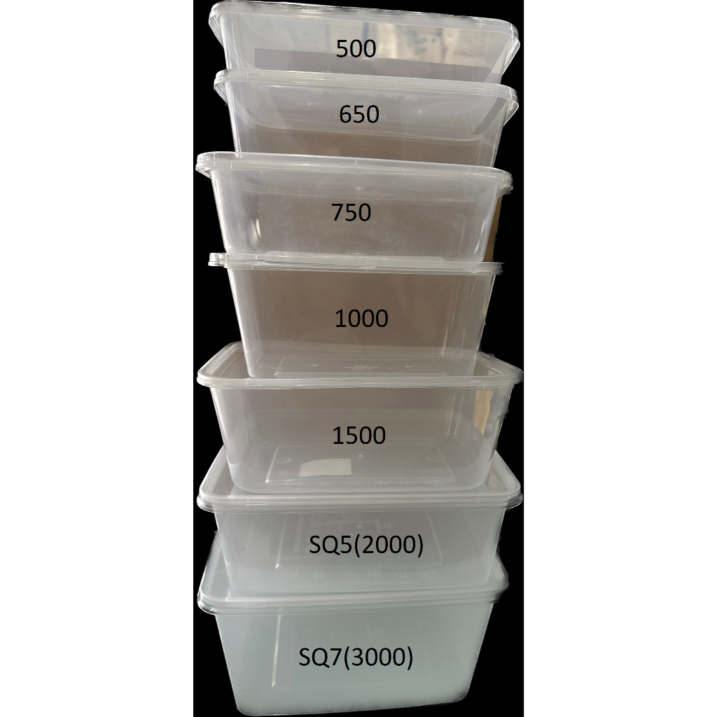 1000ml/750ml/650ml/500ml Rectangular Disposable Plastic Food Container ...