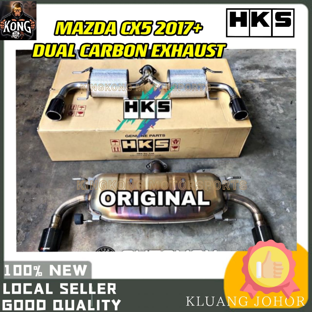 MAZDA CX 5 2017+ ORIGINAL HKS LEGAL MUFFLER DUAL CARBON EXHAUST PIPE KIT SET CX-5 PAIP EKZOS ...