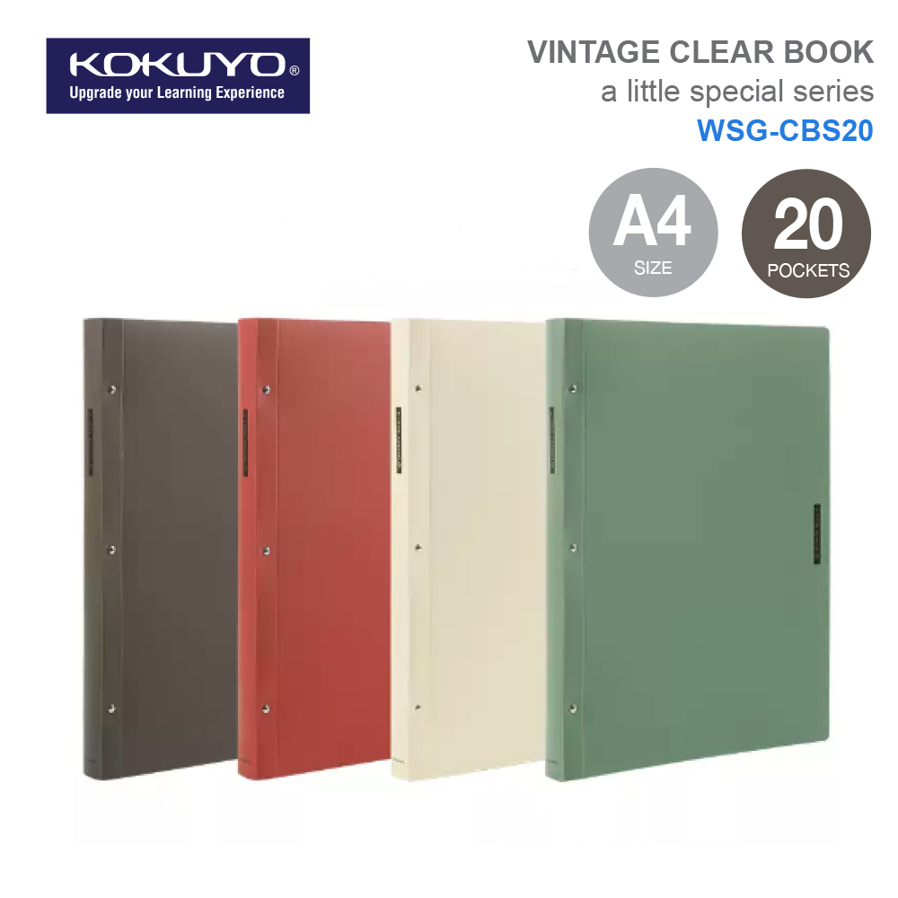 KOKUYO Vintage Clear Book/ Clear Holder A4 | 20 Pockets | a little special series | Shopee Malaysia