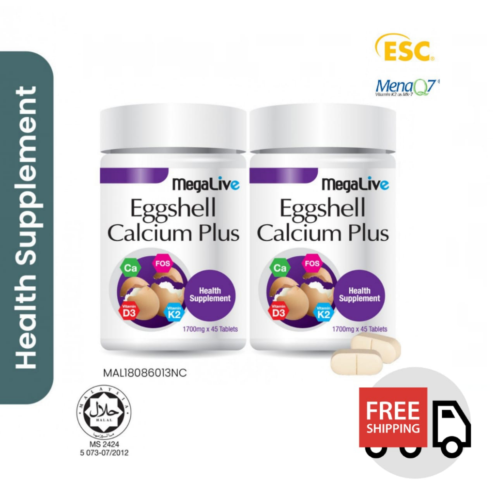 MegaLive Eggshell Calcium Plus Tablets (2 x 45'S) | Shopee Malaysia